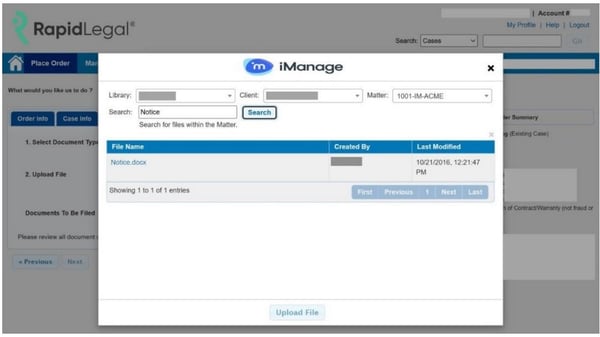 How to Use iManage with Rapid Legal